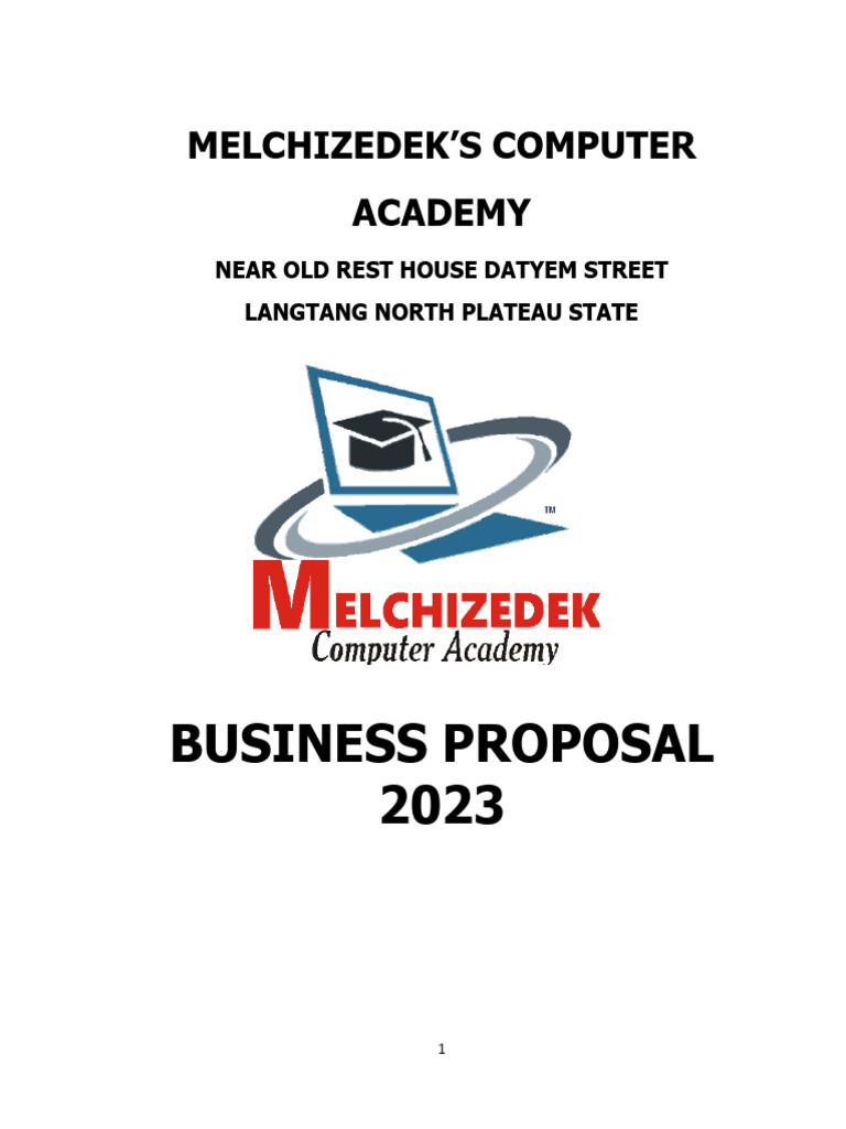 Melchidezek Computer Academy Buisness Proposal | PDF | Photocopier ...