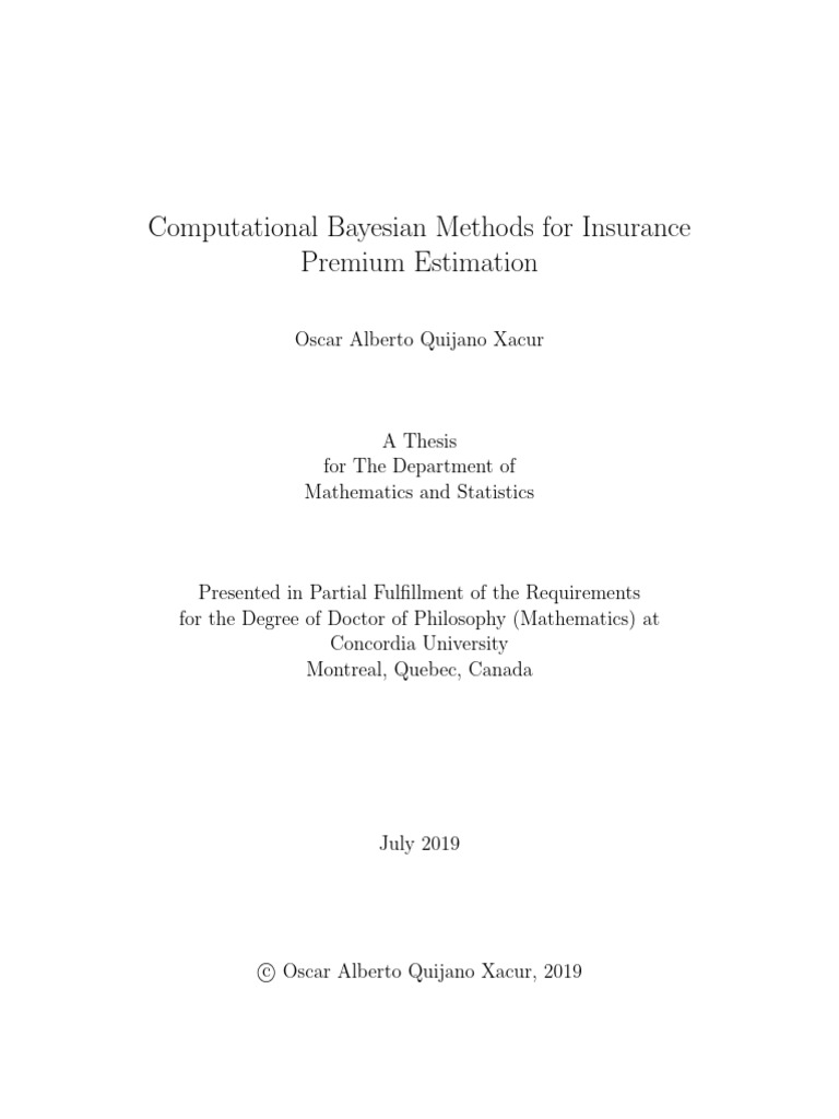 Quijano Xacur PHD F2019 | PDF | Errors And Residuals | Bayesian Inference