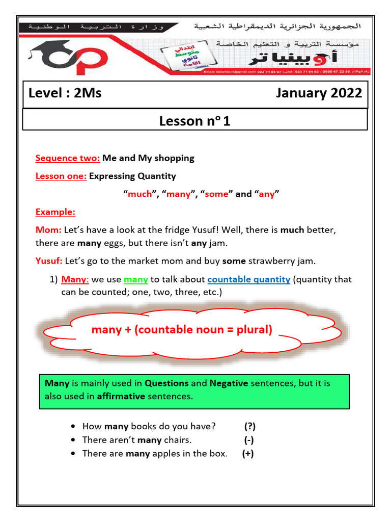 English Lesson One 2ms | PDF | Plural | Syntactic Relationships
