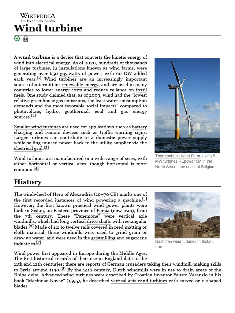 Wind Turbine | PDF | Wind Turbine | Wind Power