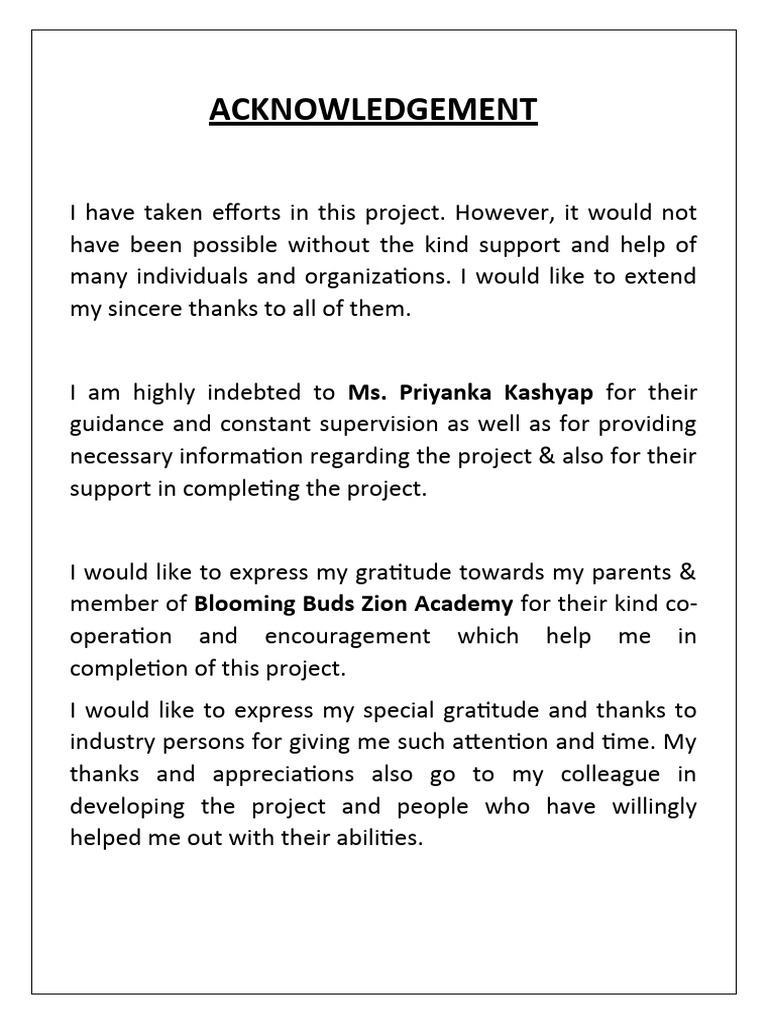 Acknowledgement Hindi | PDF