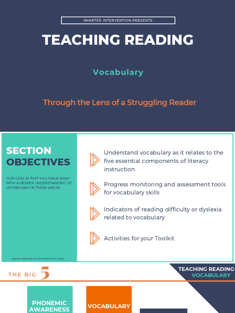 Vocabulary Strategies for Dyslexic Readers | PDF | Vocabulary | Reading ...