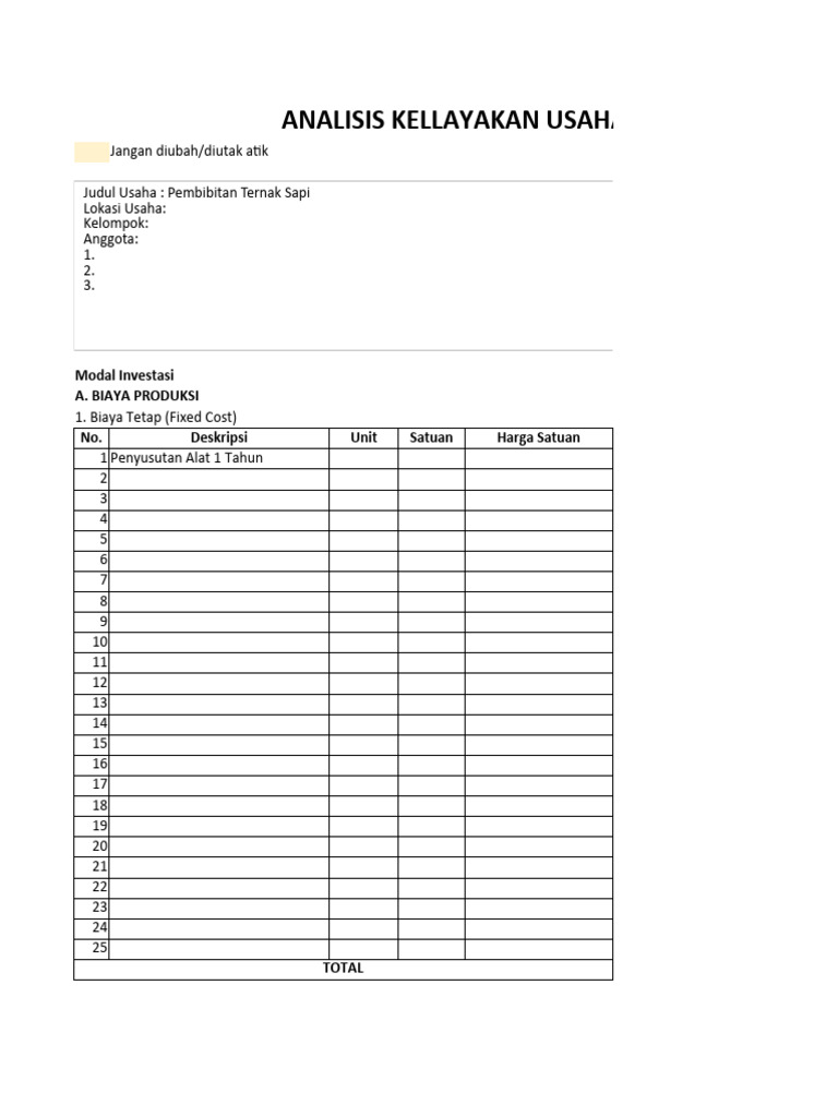 Analisis Kelayakan Usaha ATR | PDF