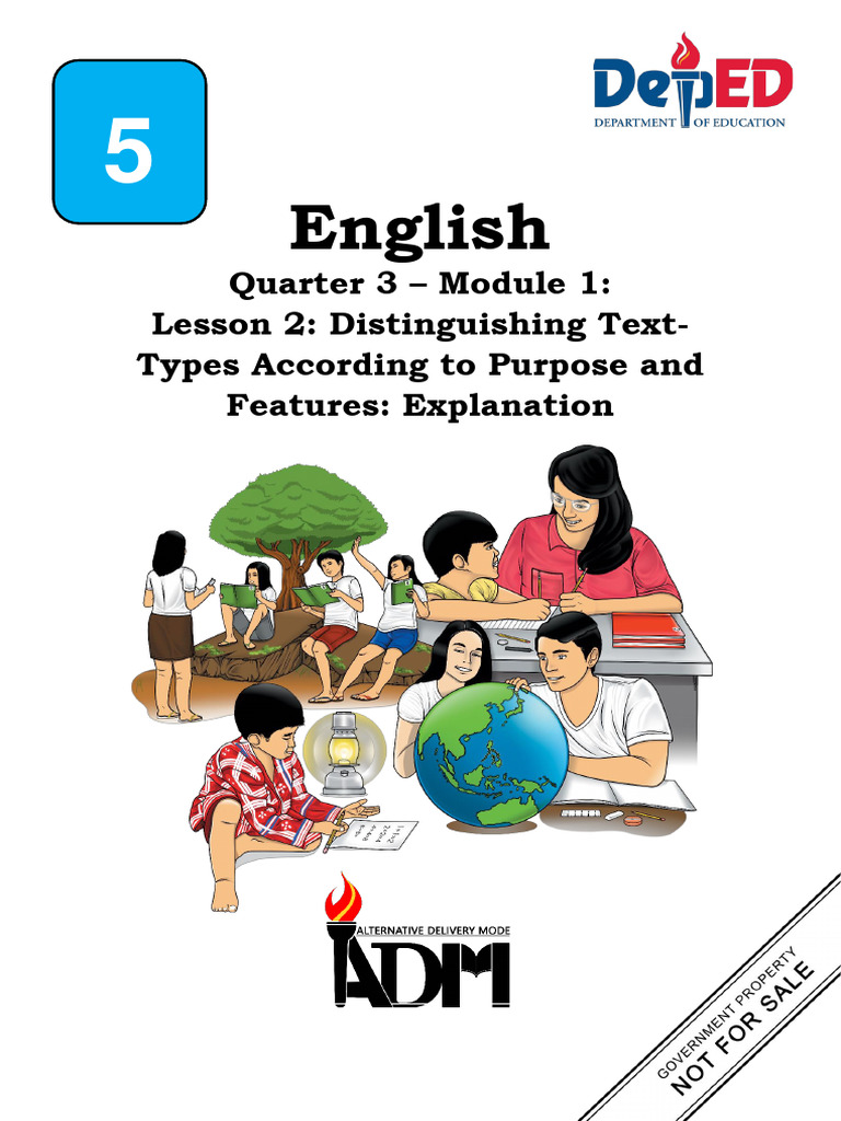 English-5-Q3-M1 L2 W2 Distinguishing Text-Types According To Purpose ...
