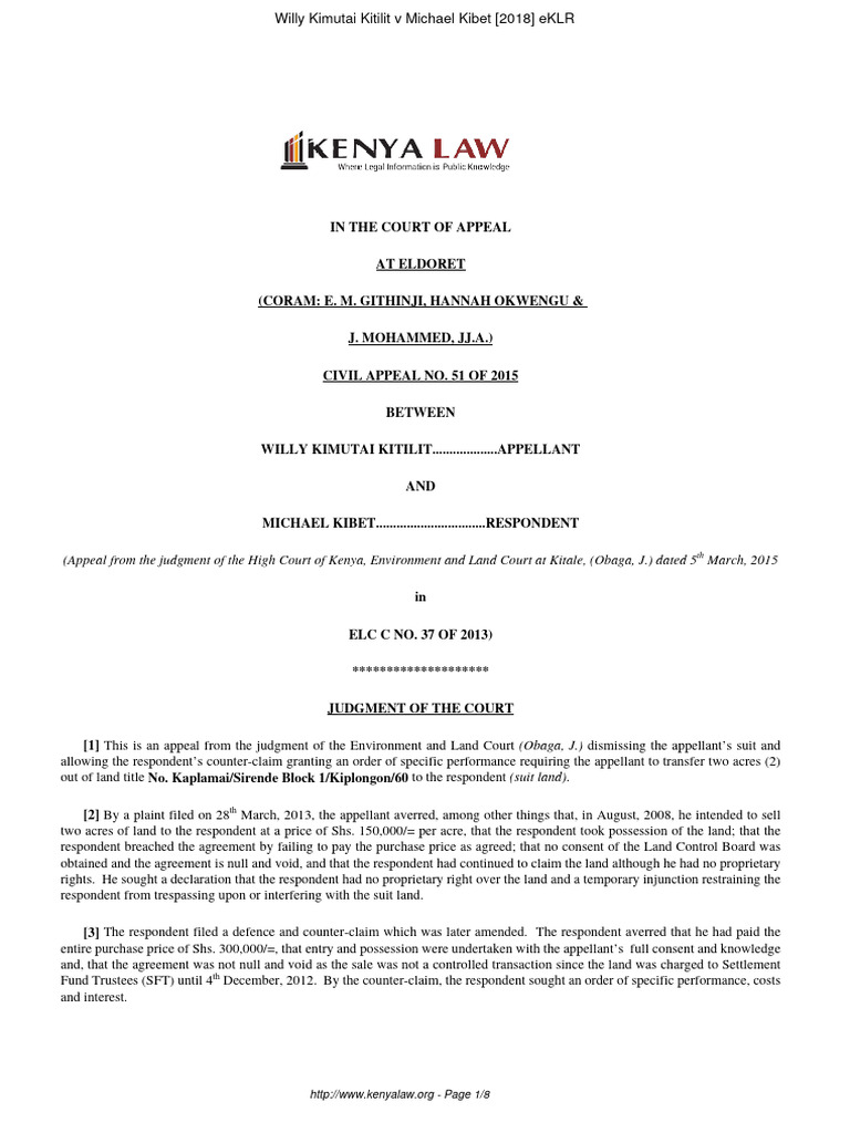 Civil Appeal 51 of 2015 | PDF