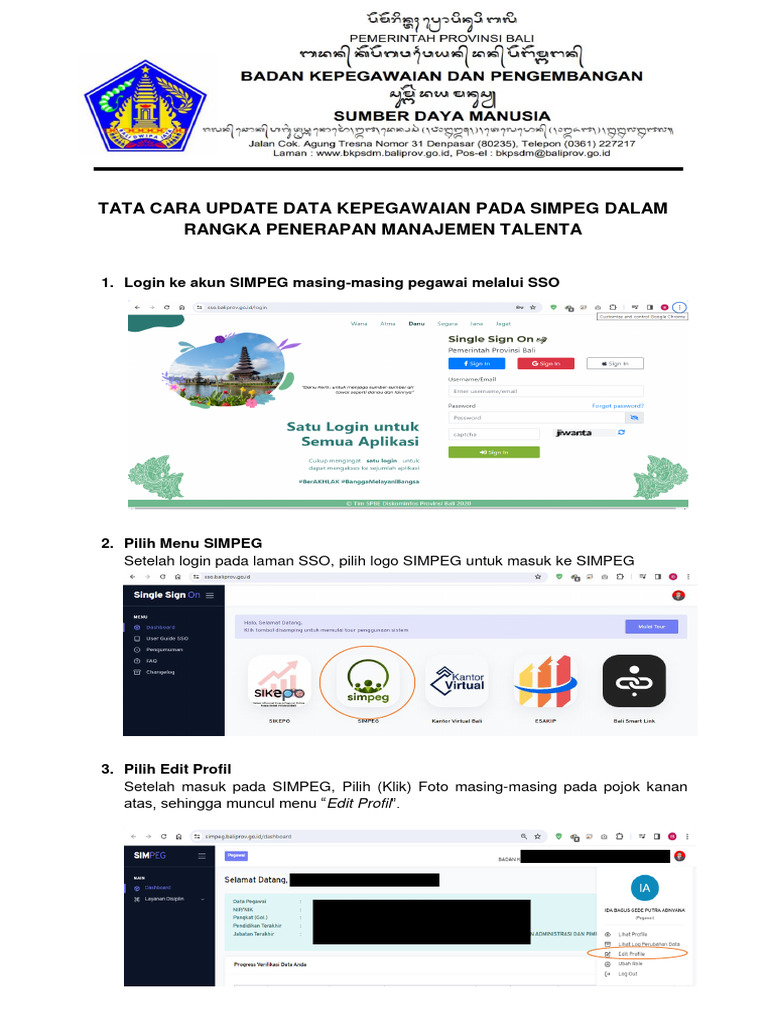 Tata Cara Update Data Simpeg | PDF | Karier & Perkembangan | Bisnis