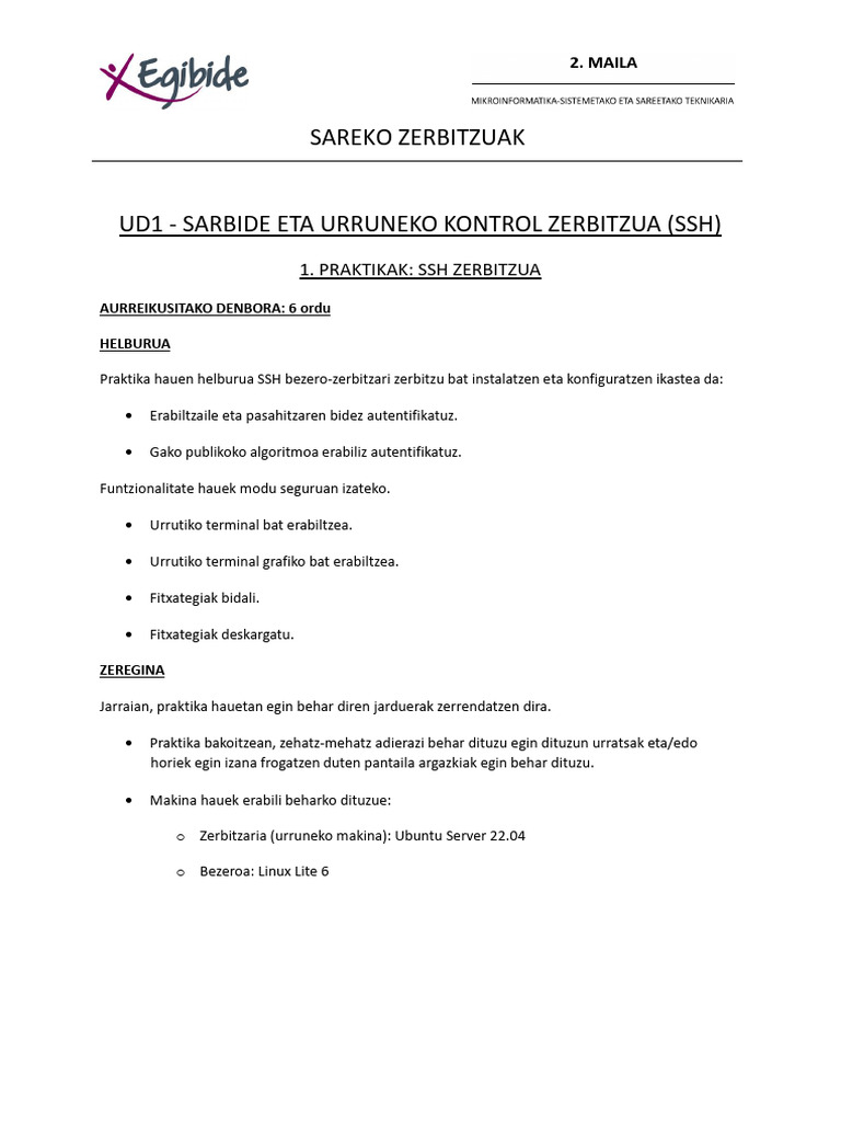 1P - SSH Praktikak | PDF