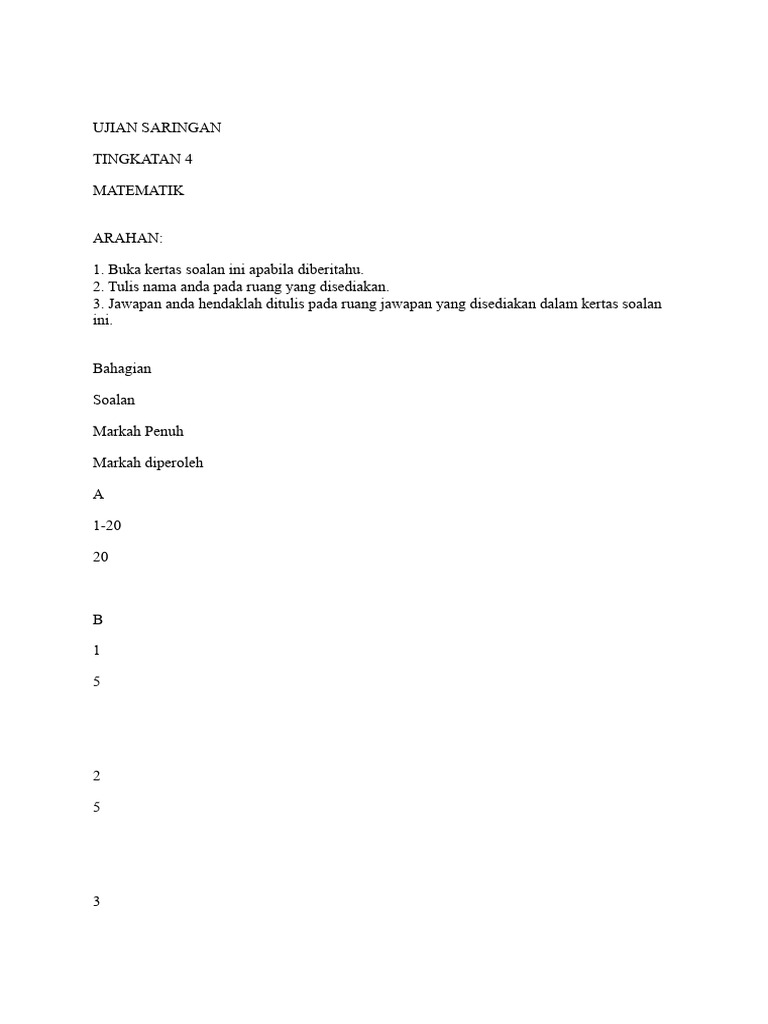 Streaming f4 Math (70 Marks) | PDF