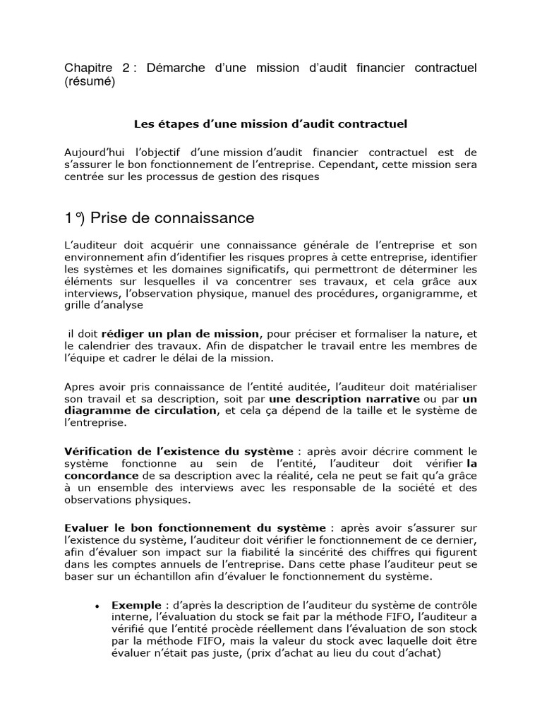 La Démarche de L'audit Contractuel | PDF | Audit financier | Audit