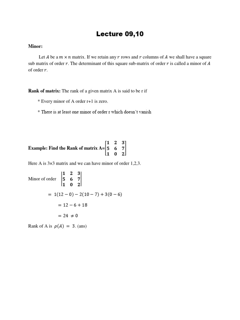 Lecture 9, 10 | PDF | Mathematical Concepts | Operator Theory