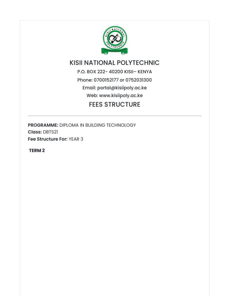 Kisii National Polytechnic | PDF