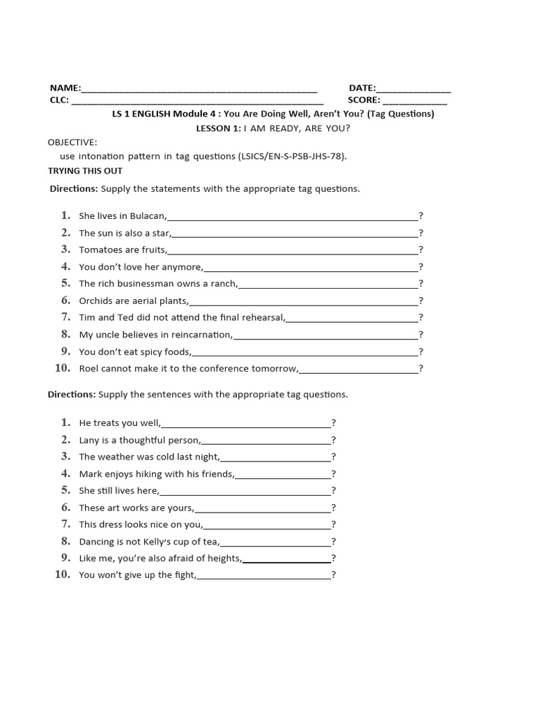 Activity Ls 1 Eng Module 4 | PDF