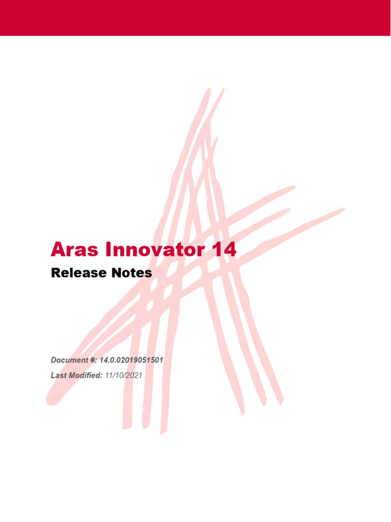 Aras Innovator 14 - Release Notes | PDF | World Wide Web | Internet & Web