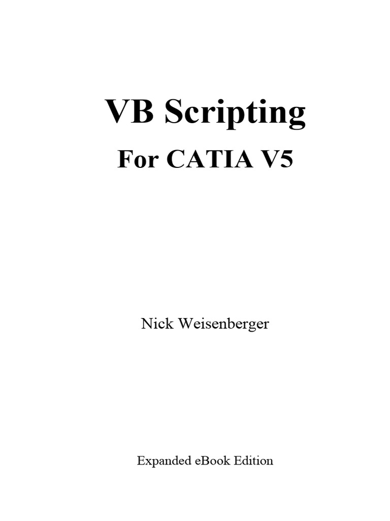 Vb Scripting For Catia V5 Pdf Visual Basic For Applications 