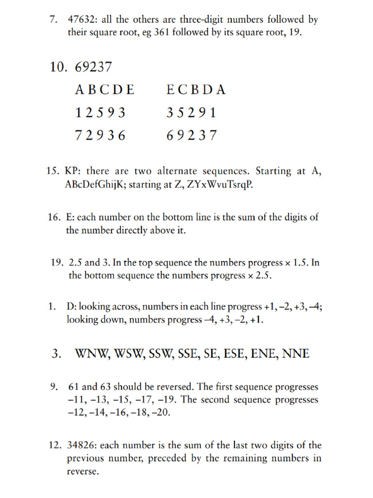 14 - Sequence-Answer | PDF