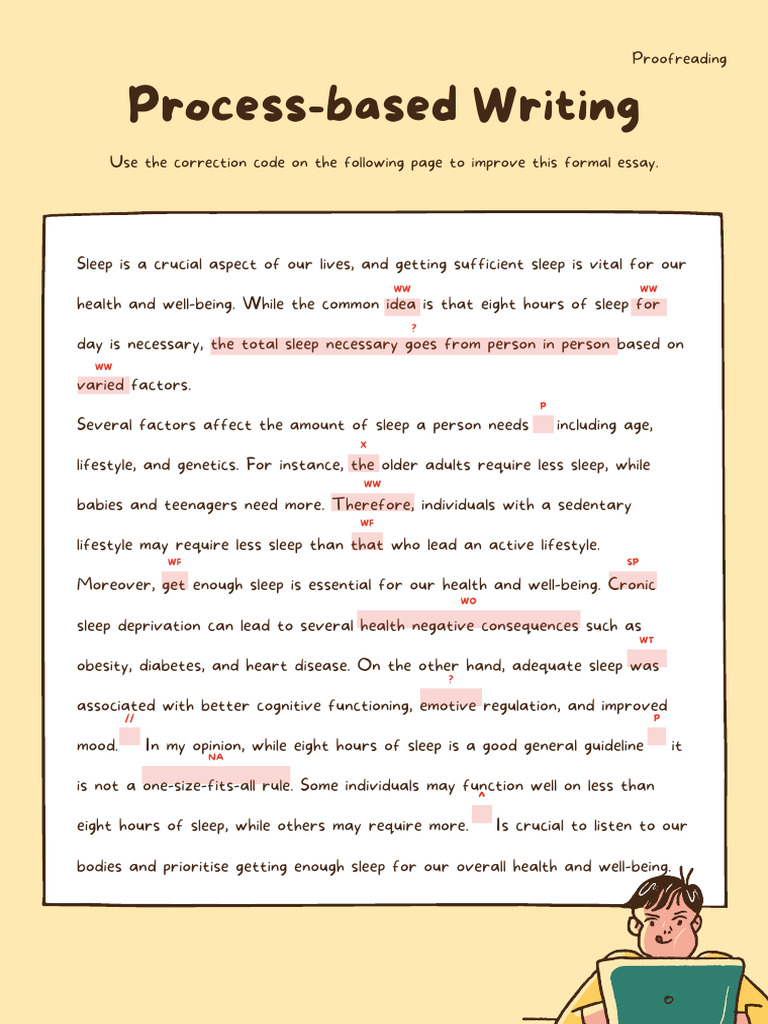 Yellow & Brown Hand-Drawn Process Writing Proofreading Essay Worksheet - 20240125 - 161217 ...