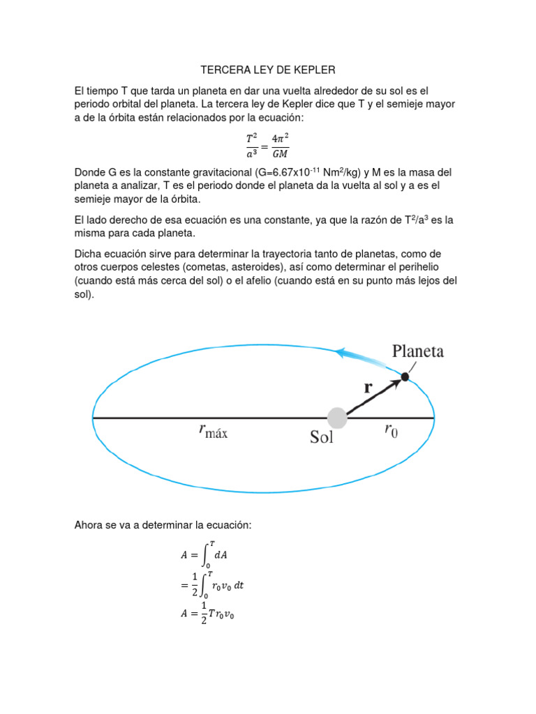 Tercera Ley de Kepler | PDF