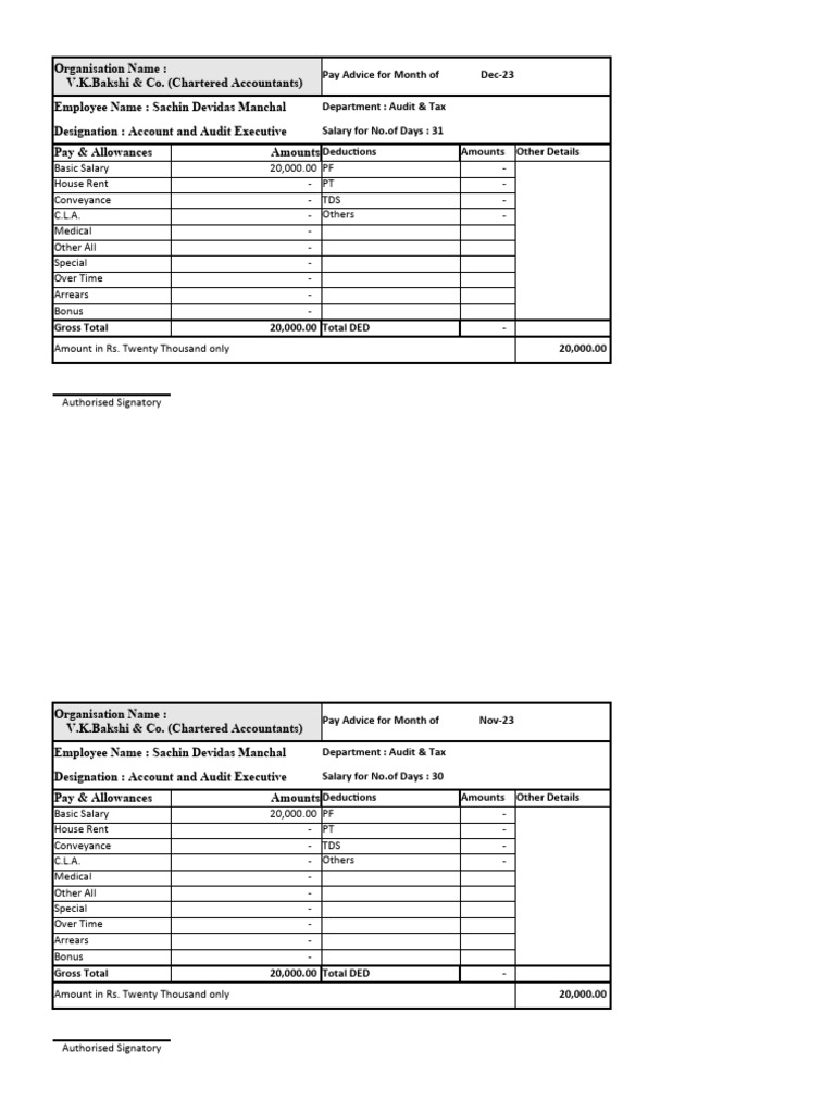 Salary Slip | PDF | Government | Money