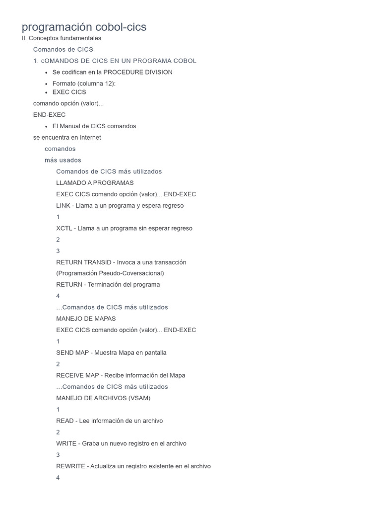 Conceptos Cics Cobol By Fernando Toledo On Prezi Next Pdf