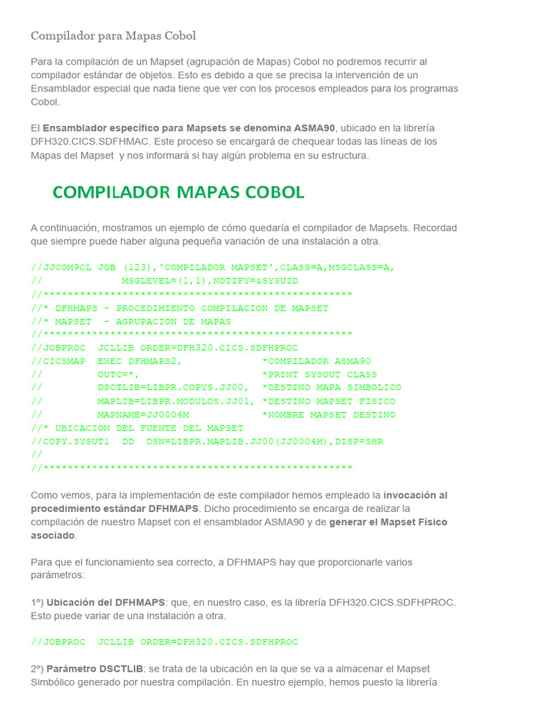 Universo Cobol - Compilador para Mapas Cobol | PDF | Compilador ...