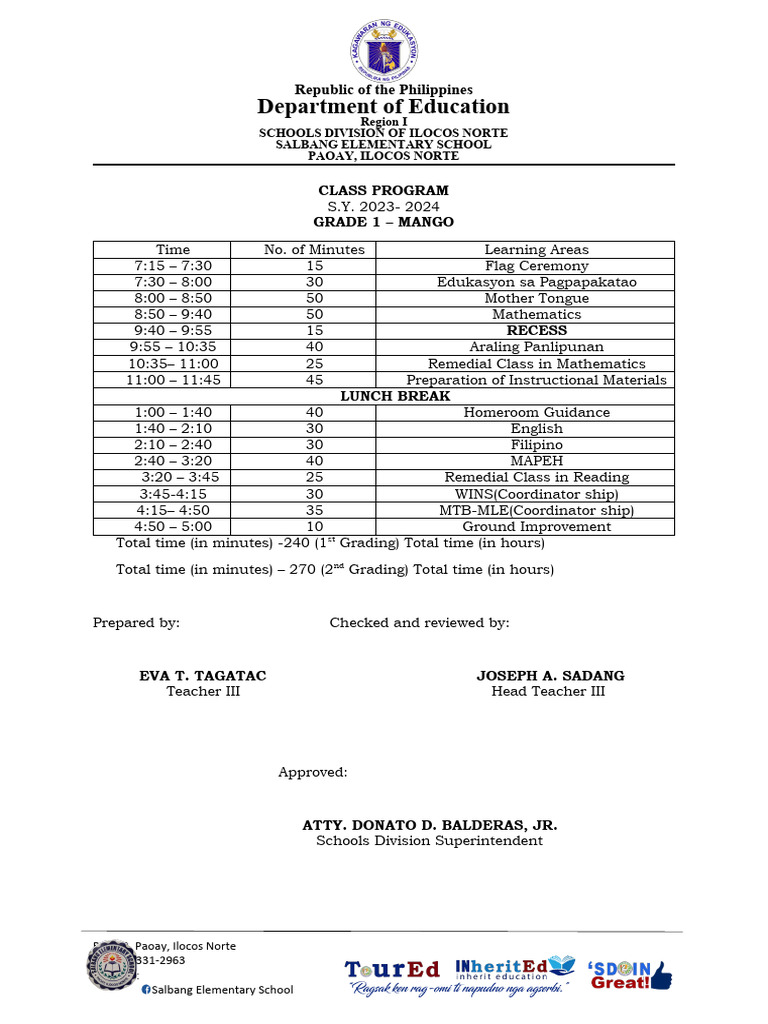 cLASS pROGRAMS 2023=2024 | PDF | Youth | Childhood