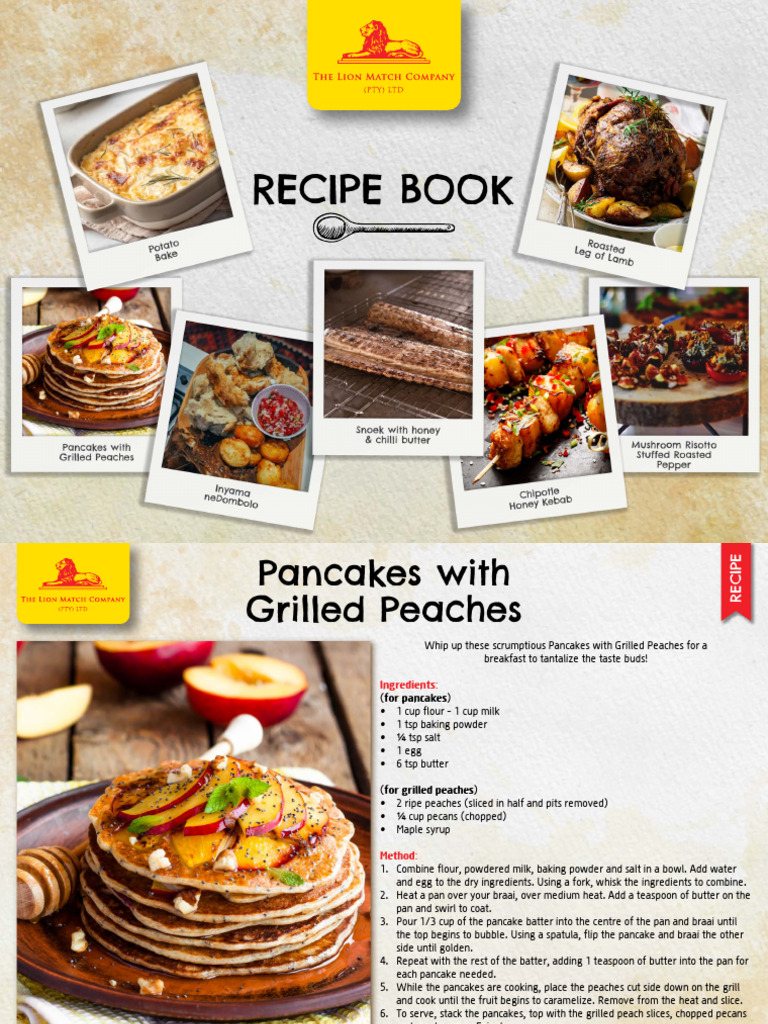Lion Firelighter Recipe Book | PDF | Pancake | Kebab