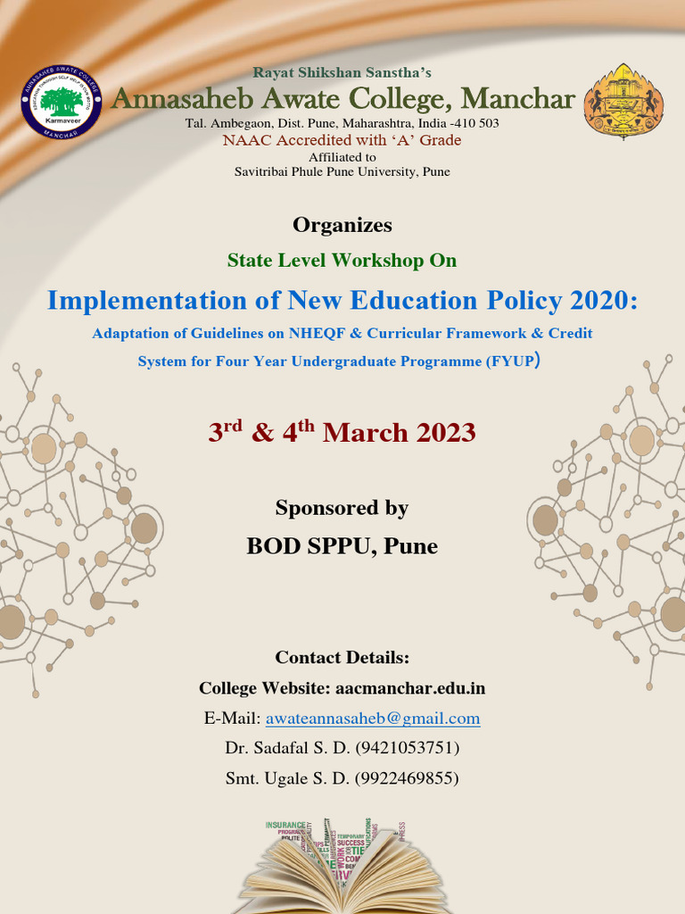 Draft Brochure - NEP-2020 State Level Workshop | PDF | Career & Growth