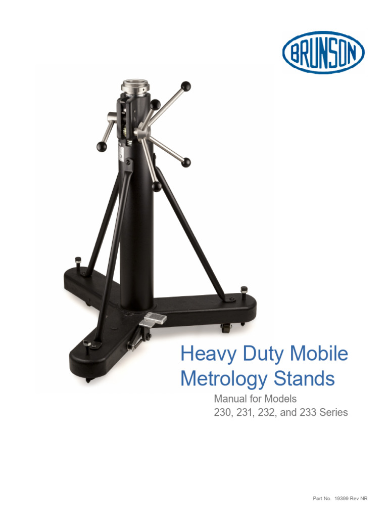 PDF Brunson Heavy Duty Metrology Stand Manual 230 233 (Rev - 07.18.17 ...