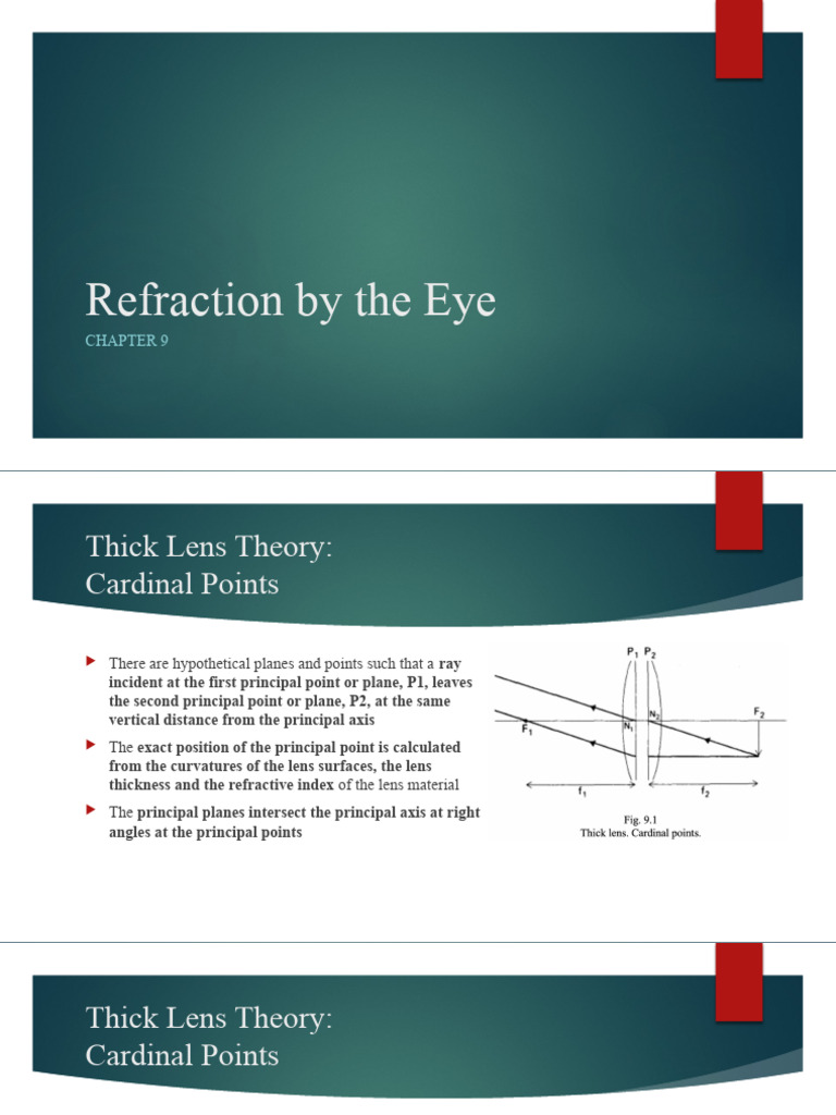 Refraction by The Eye | PDF | Human Eye | Eye