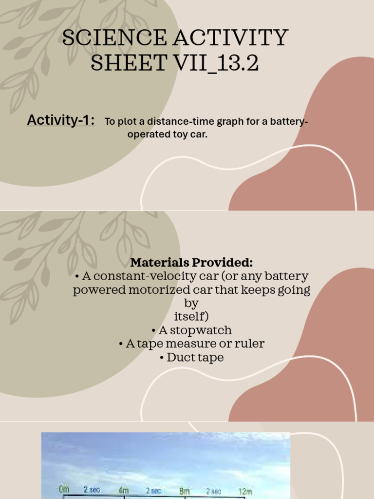 Answer PPT For Science Activity 13.2 (Motion and Time) | PDF | Speed ...