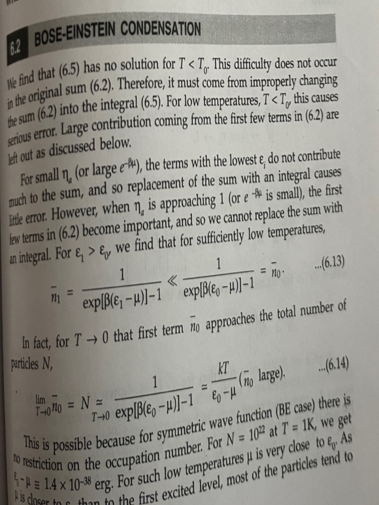 Bose Einstein Condensation | PDF | Temperature | Mathematical Physics