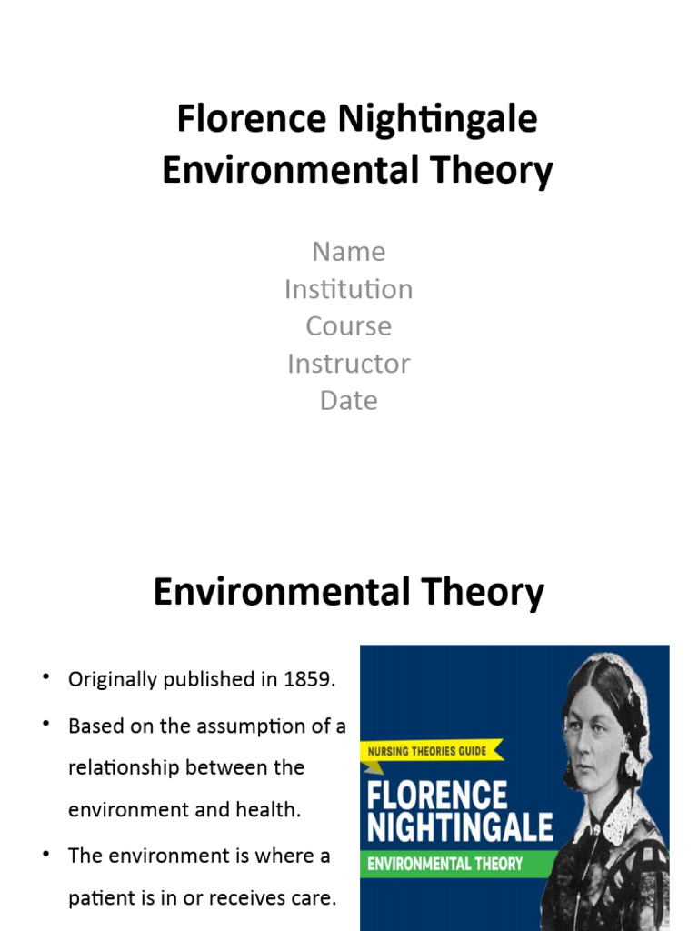 Florence Nightingale Environmental Theory | PDF | Wellness