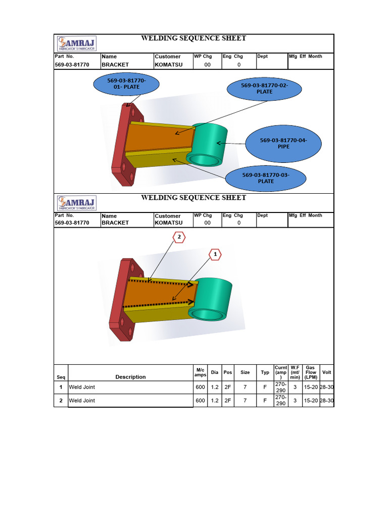 Welding Sequence-770 | PDF | Joining | Steel
