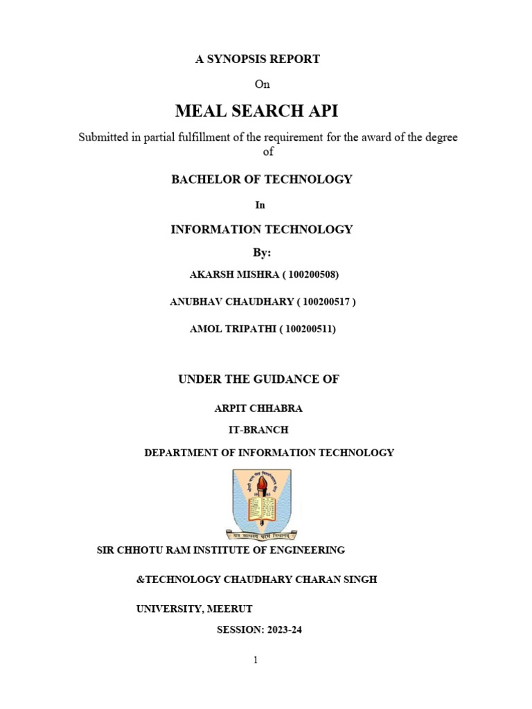 Akarsh Synopsis | PDF | Recipe | Use Case