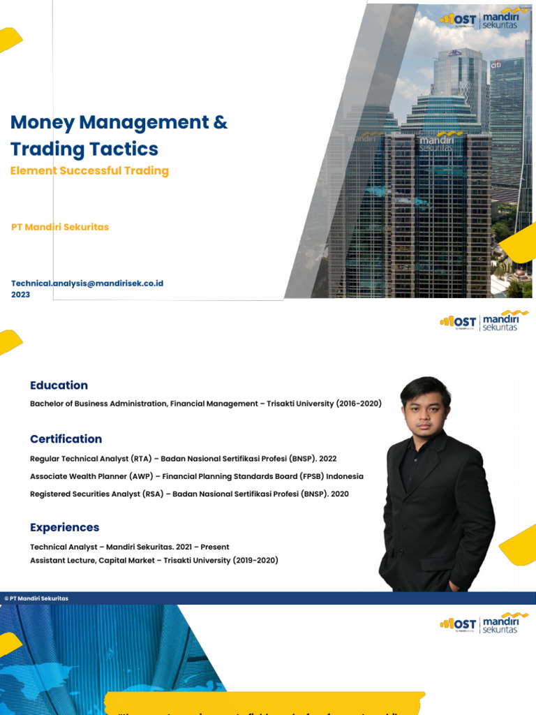 04 - Intermediate - Money Management & Trading Tactics | PDF | Investment Management | Technical ...