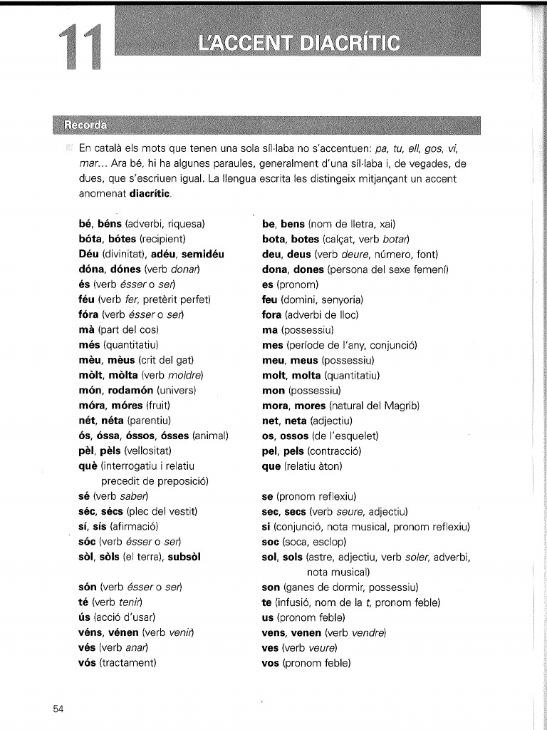 Accent Diacrític | PDF