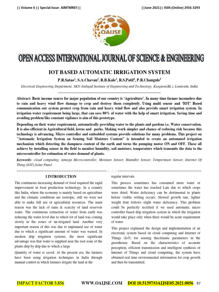 829_26.IOT_BASED_AUTOMATIC_IRRIGATION_SYSTEM | PDF | Internet Of Things ...