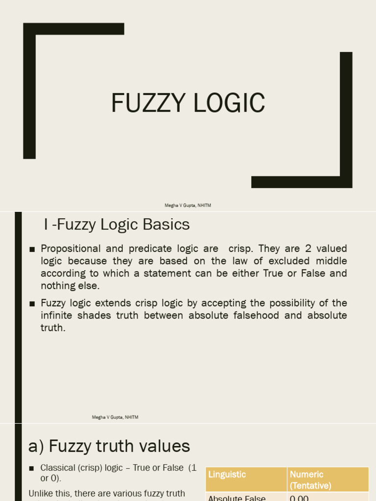 Chp 4 Fuzzy Logic Pdf Fuzzy Logic Truth
