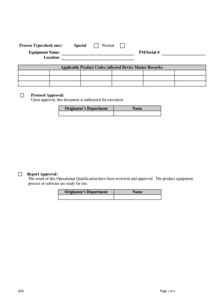 OQ Template | PDF | Sampling (Statistics) | Specification (Technical ...
