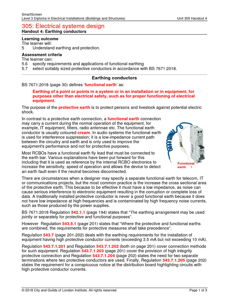 l3 305-04 Handout Earthing Conductors 2018 | Download Free PDF ...