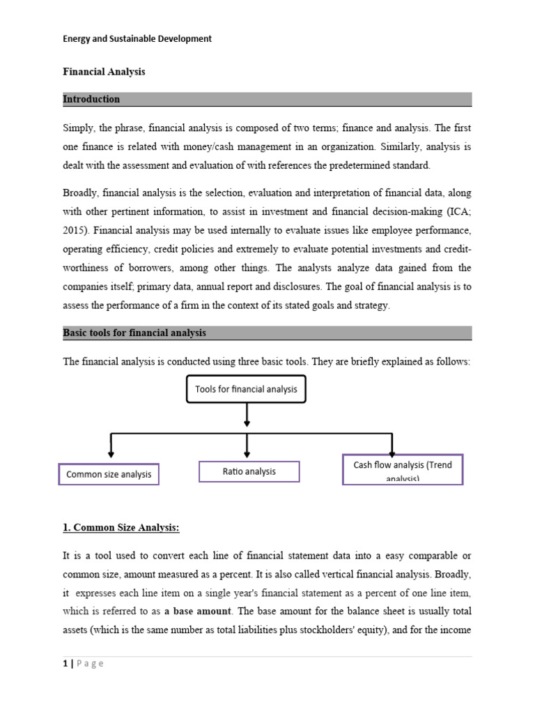 Financial Analysis | PDF | Financial Statement Analysis | Financial Analyst