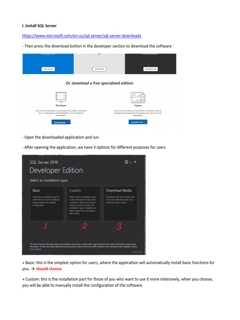 Install The SQL Server | PDF