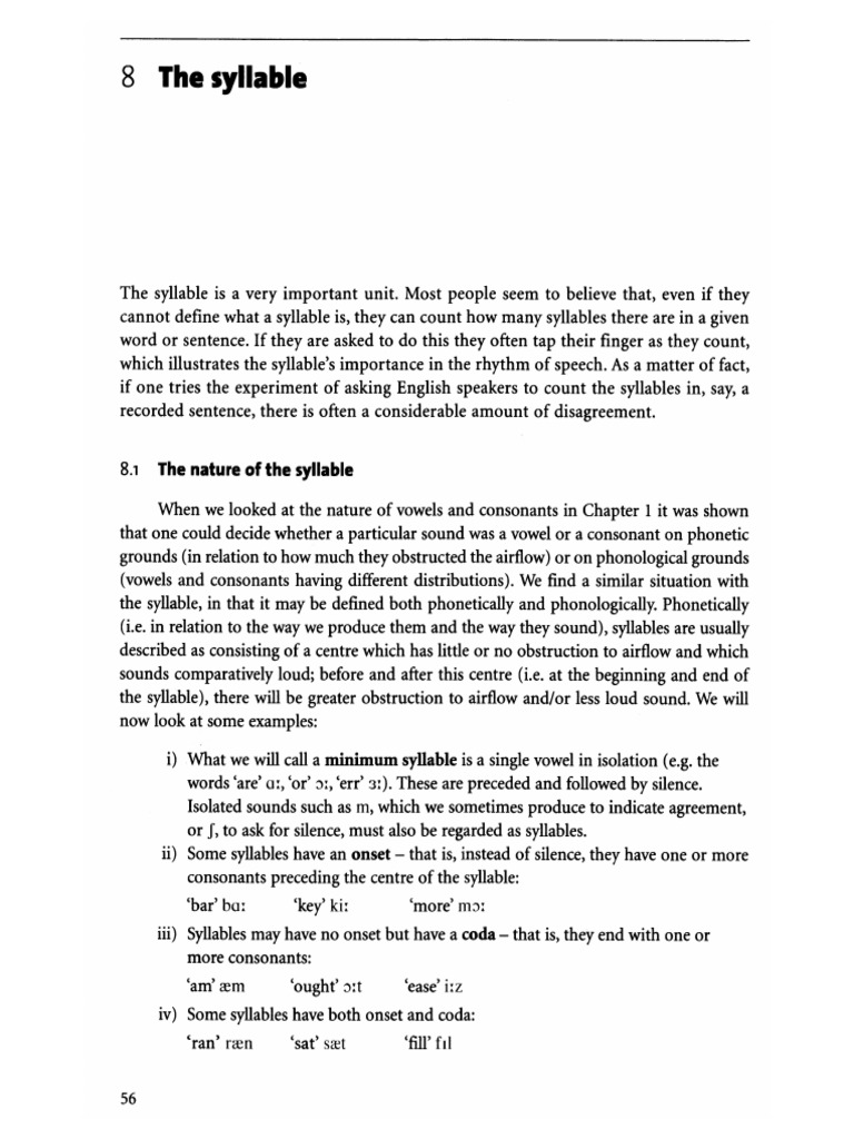 The Syllable | PDF | Syllable | Vowel