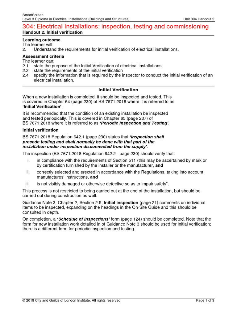 l3 304-02 Handout Initial 2018 | PDF | Safety