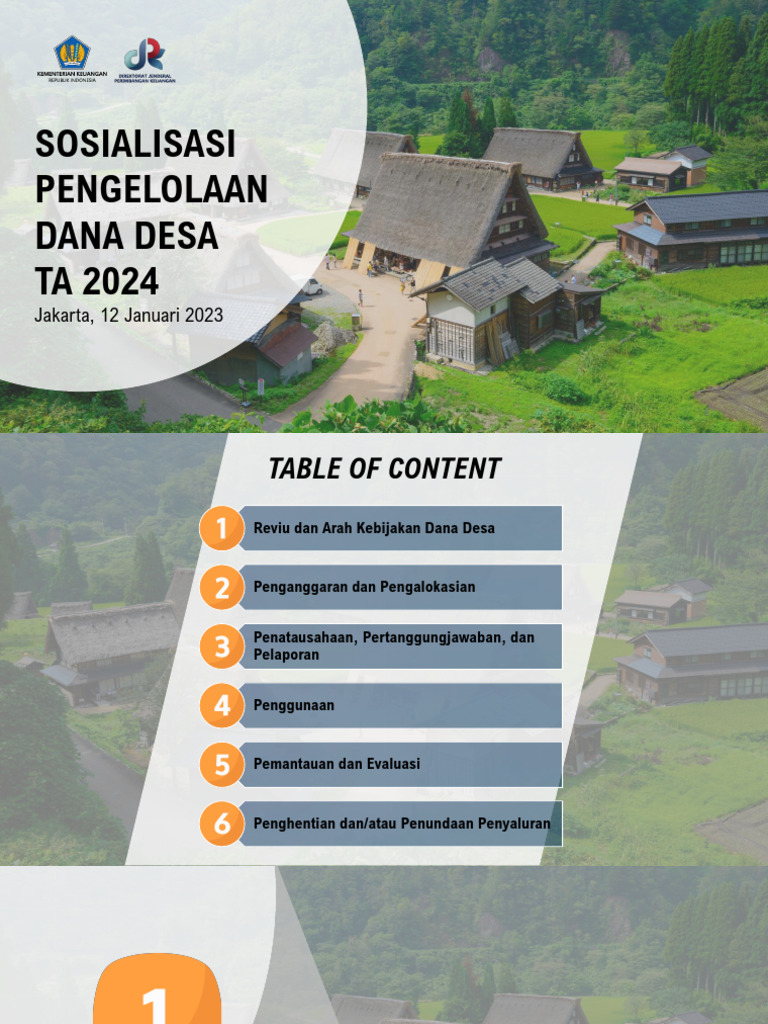 DJPK - Kebijakan Pengelolaan DD TA 2024 | PDF