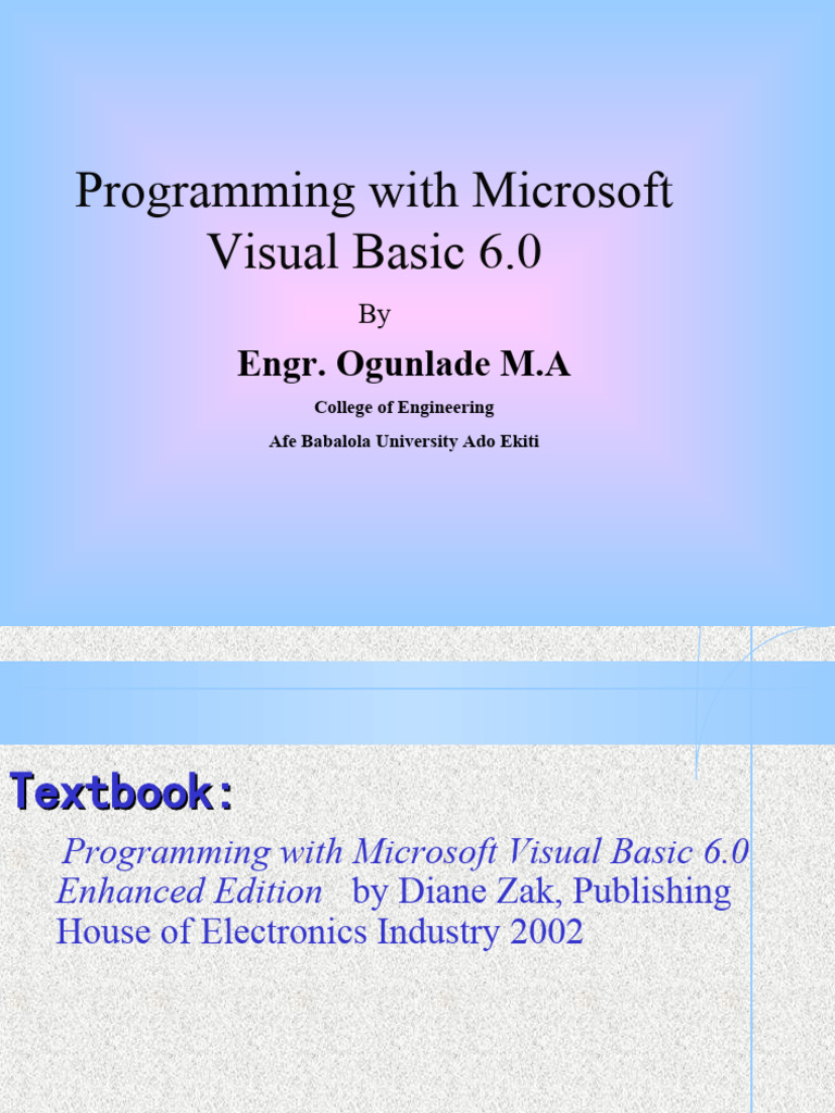 An Introduction To Visual Basic | PDF
