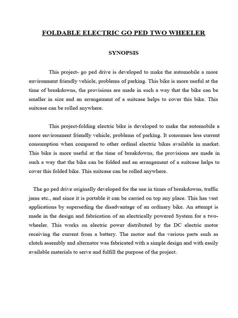 Foldable Electric Go Ped Two Wheeler-1 | PDF | Transport | Vehicles