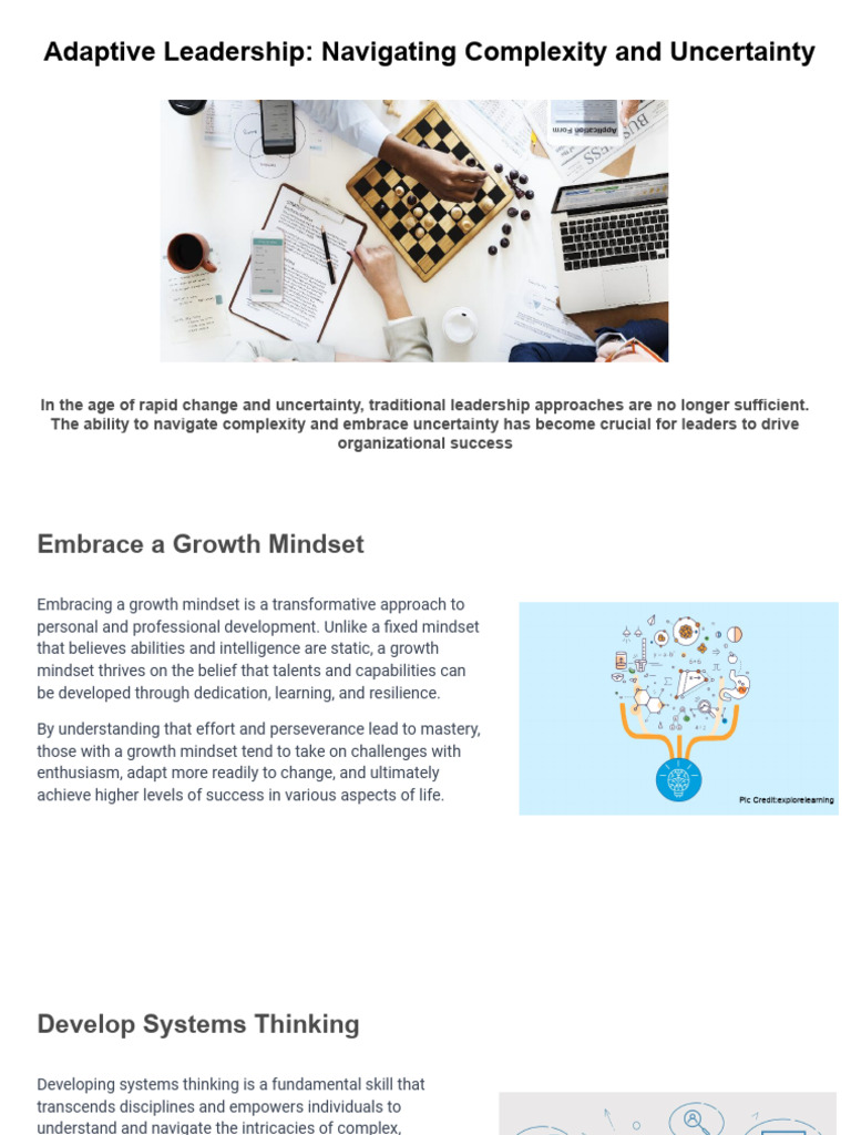 Adaptive Leadership Navigating Complexity and Uncertainty | PDF ...