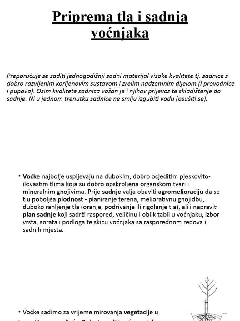 3D VOĆARSTVO Priprema Tla Za Sadnju Voćaka | PDF