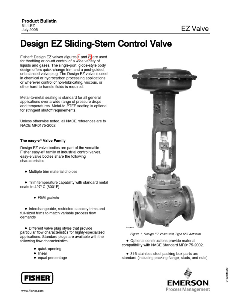 Fisher Ez Valve | PDF | Home & Garden